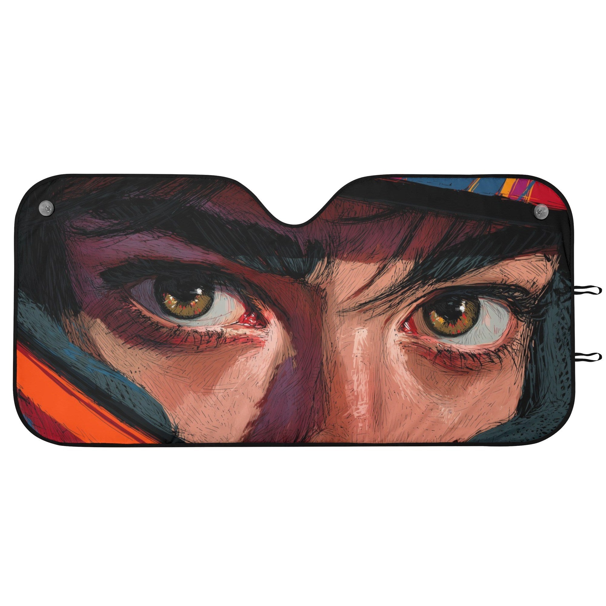 Racing Eyes Car Sun Shade, Red Front Windshield Coverings Blocker Auto ...