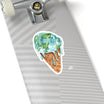 Melting Earth Ice Cream Cone Stickers, Climate Change Planet Global Wa ...