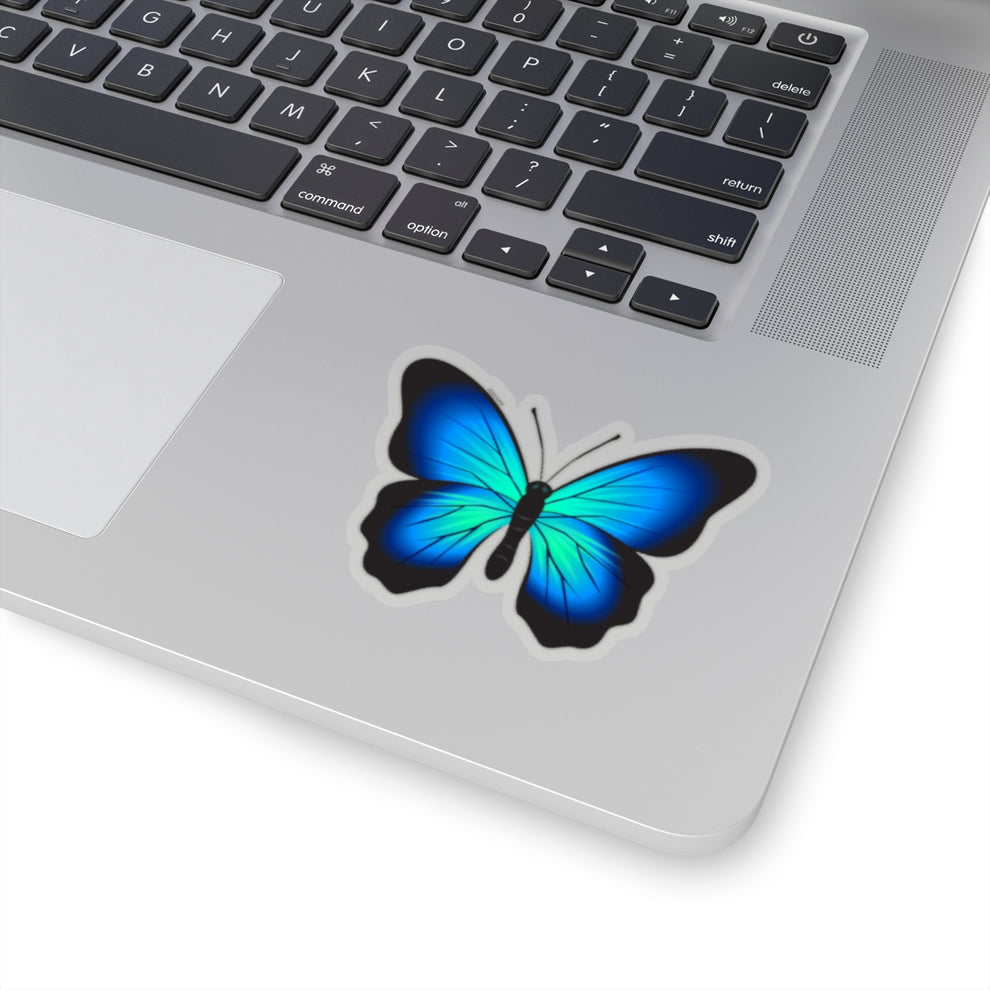 Blue Butterfly Stickers for Car, Laptop Vinyl Cute Waterproof Waterbot ...