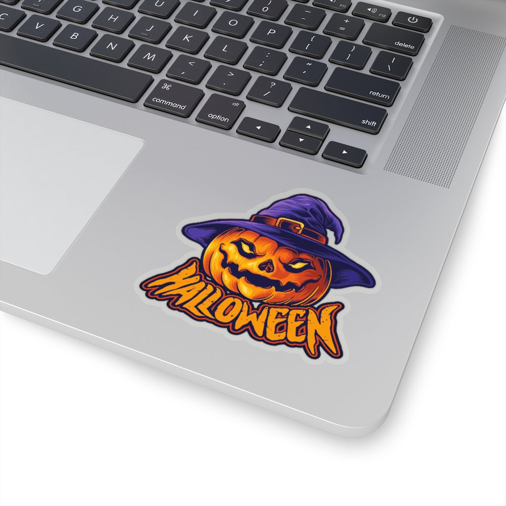 Halloween Sticker, Pumpkin Jack O Lantern Party Laptop Decal Vinyl Wat ...