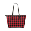 Red Buffalo Plaid Tote Bag Purse, Black Check Checkered Print Handbag ...