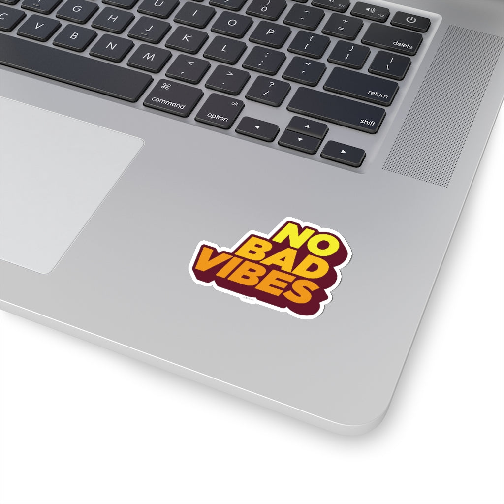 No Bad Vibes Sticker, Positive Inspiration Quote Laptop Decal Vinyl Cu ...