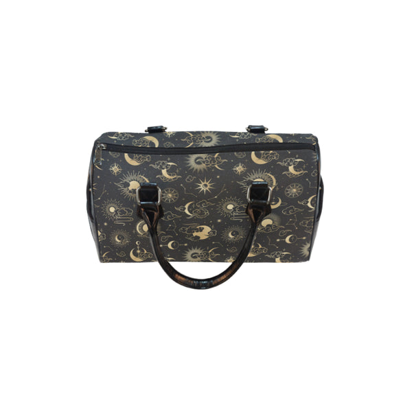 Sun Moon Purse, Celestial Stars Black Gold Art Print Shoulder Handbag ...