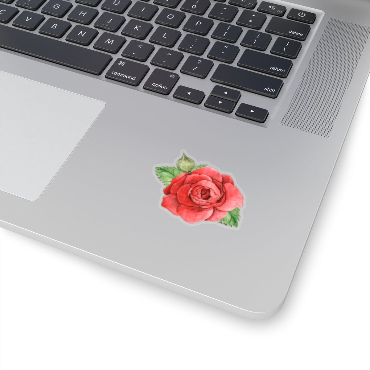 Red Rose Stickers, Flower Watercolor Aesthetic laptop art mural vinyl ...