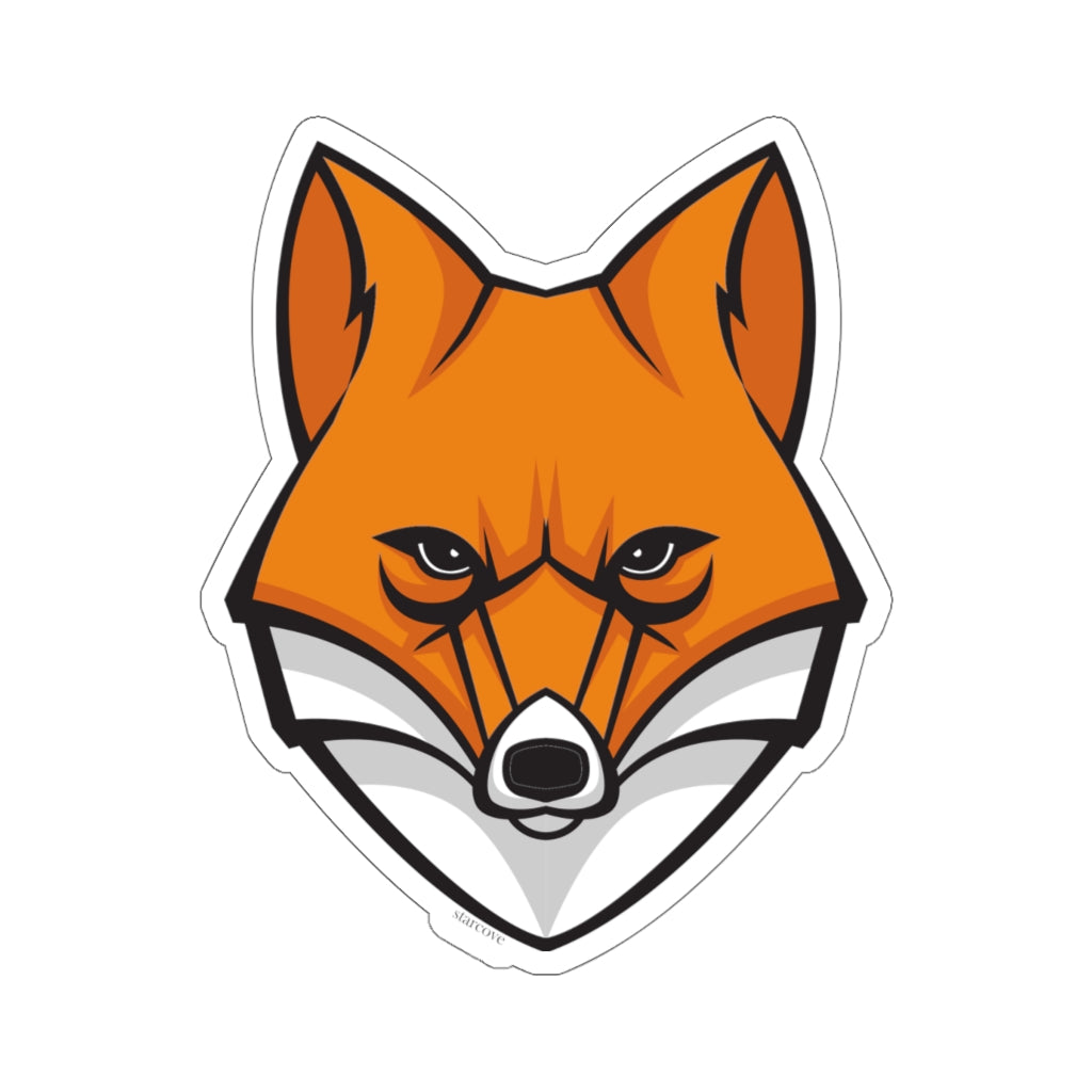 Fox Head Sticker, Animal Orange Laptop Decal Vinyl Cute Waterbottle Tu ...