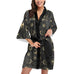 Sun Moon Kimono Robe, Stars Print Black Oriental Constellation Celesti ...