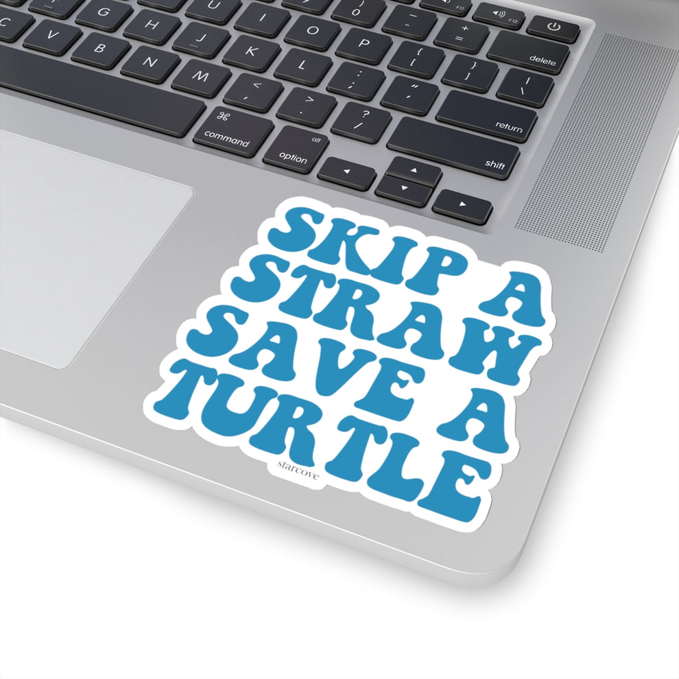 Skip A Straw Save A Turtle, Vsco Turtle Stickers Laptop Vinyl Waterpro ...