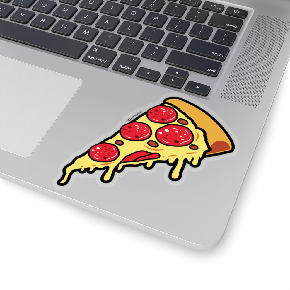 Pizza sticker, Funny Pepperoni Slice Food Cheese Laptop Vinyl Cute Wat ...