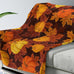 Pumpkins Fall Fleece Blanket, Autumn Leaf Thanksgiving Velveteen Throw ...