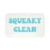 Squeaky Clean Bath Mat, Funny Turquoise Blue Non Slip Memory Foam Mat ...
