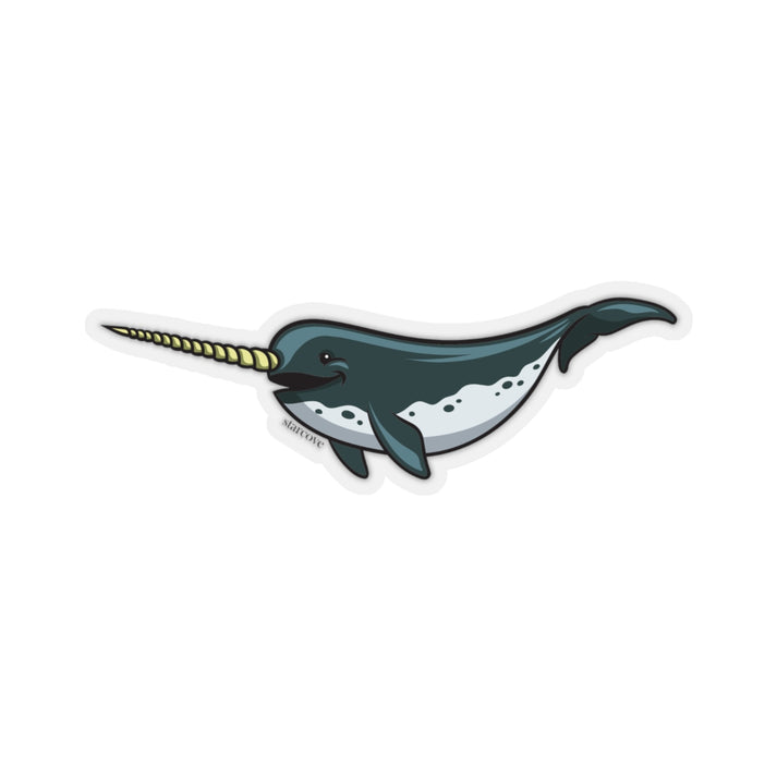 Narwhal Whale Sticker, Unicorn of the Sea Tusks Laptop Vinyl Cute Wate ...