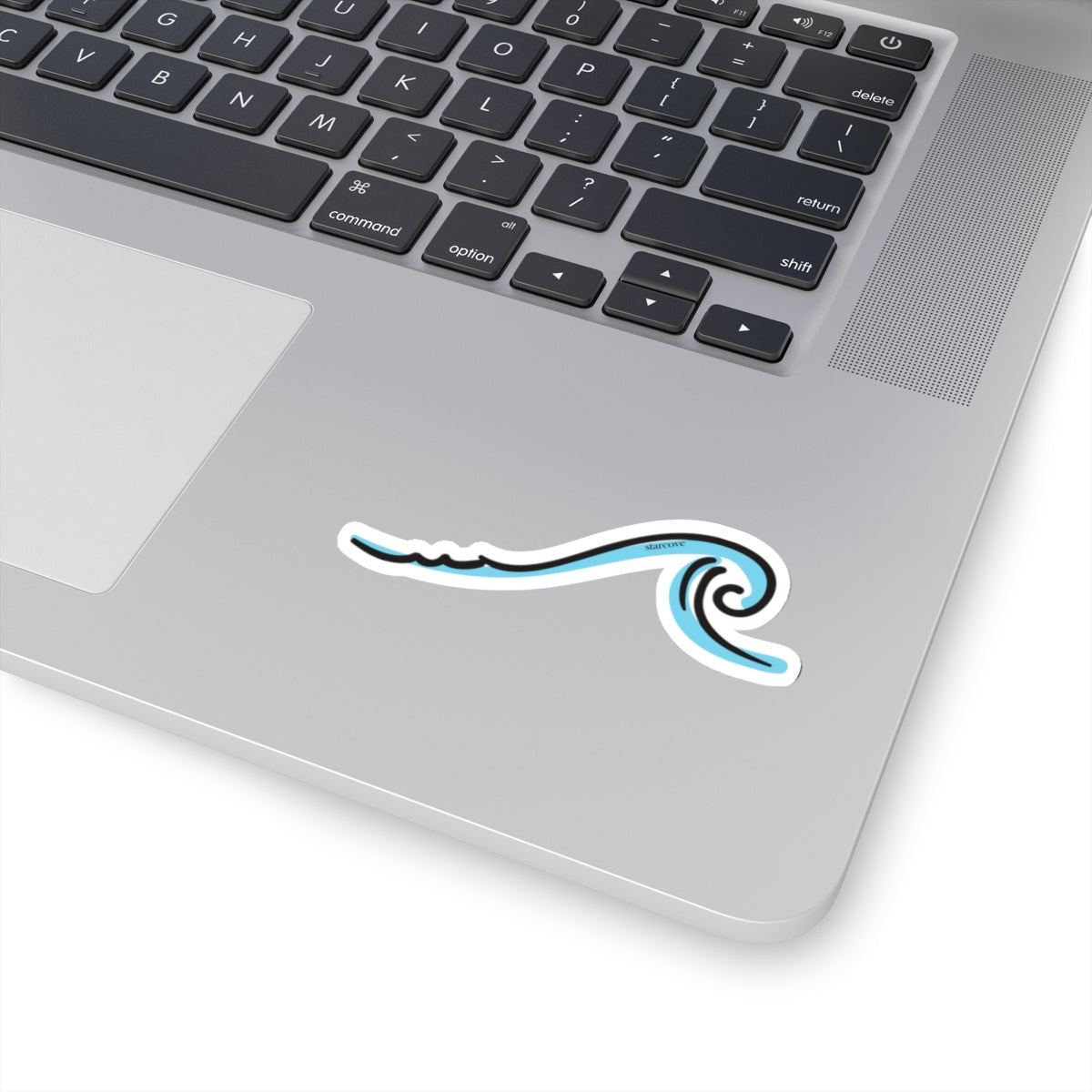 Vsco Wave Sticker, Ocean Sea Wave Hand Drawn Blue Laptop Vinyl Cute Wa ...