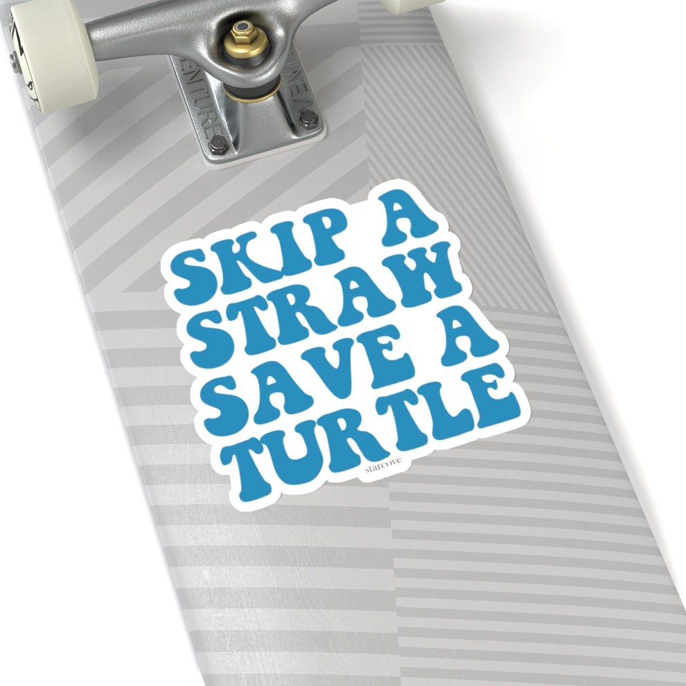 Skip A Straw Save A Turtle, Vsco Turtle Stickers Laptop Vinyl Waterpro ...