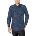 Planets Long Sleeve Men Button Up Shirt, Space Stars Constellations Un ...