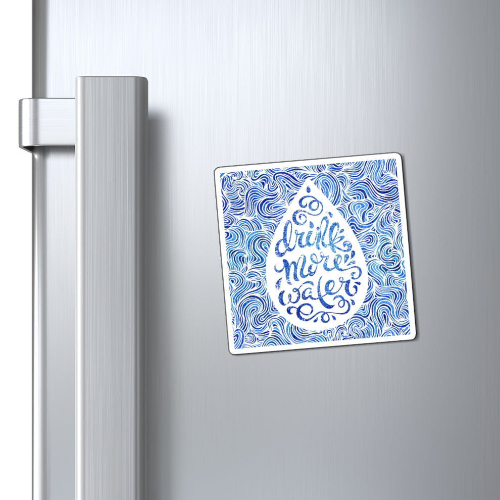 Drink More Water Magnets, Hydrate Square Fridge Refrigerator Car Locke ...