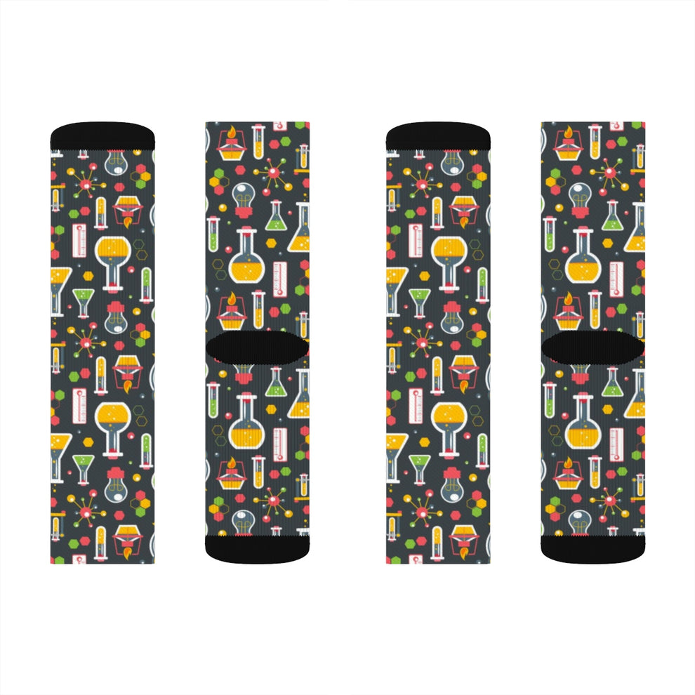 Chemistry Science Socks, 3D Printed Sublimation Lab Research School Wo ...