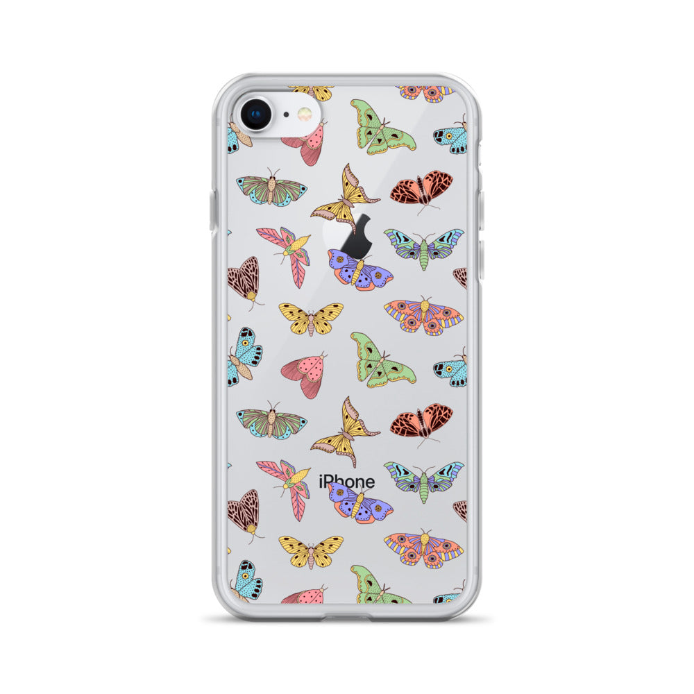 Butterfly Clear iPhone 15 14 13 12 Pro Max Case, Moth Cool Transparent ...