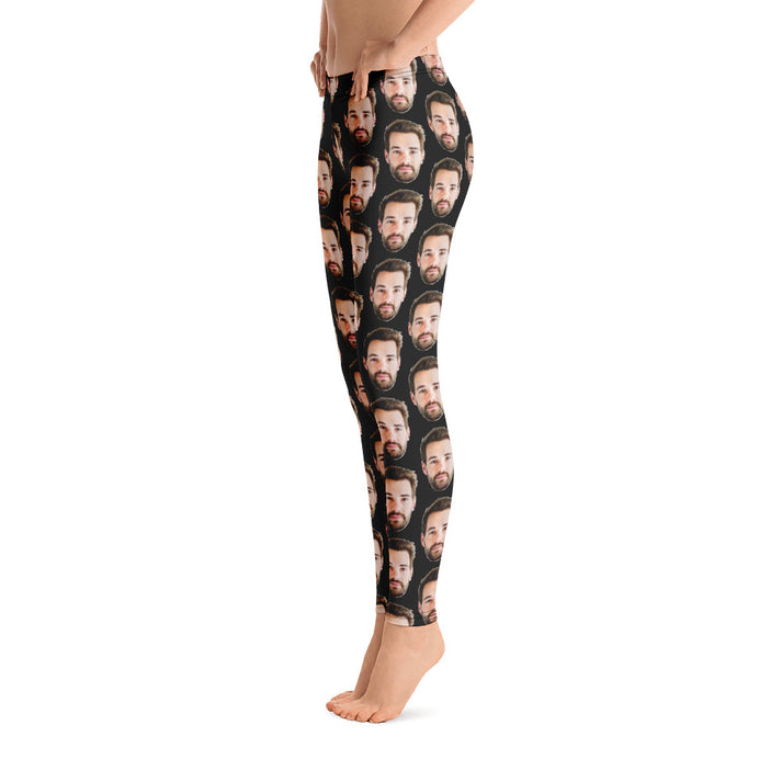 Custom Photo Face Women Leggings, Personalized Dog Cat Pet Print Boyfr ...