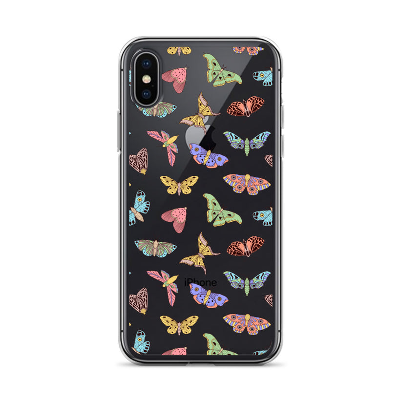 Butterfly Clear iPhone 15 14 13 12 Pro Max Case, Moth Cool Transparent ...