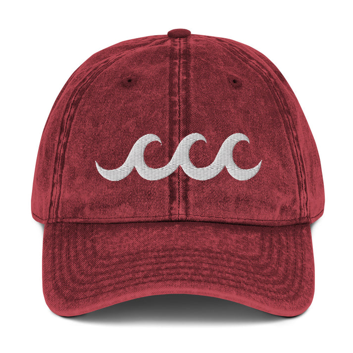 Sea Wave Hat, Embroidered Ocean Wave Beach Vintage Cotton Twill Cap Ba ...