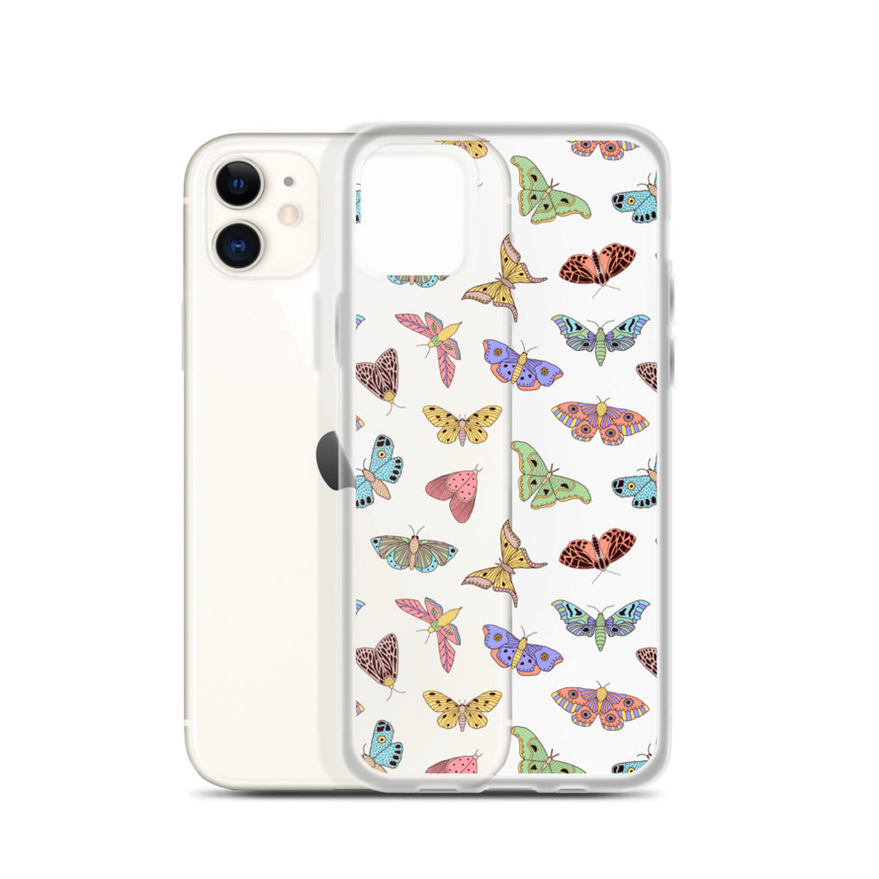 Butterfly Clear iPhone 15 14 13 12 Pro Max Case, Moth Cool Transparent ...