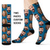 Custom Two Faces On Socks, Personalized Photo Gift Couple Kids Wedding ...